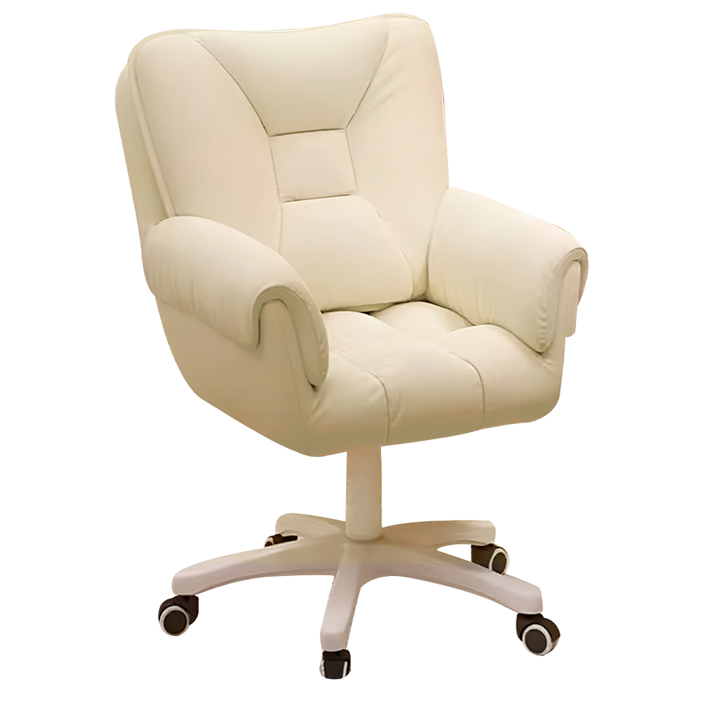 Silla Giratoria de Escritorio Oficina Buckingham Vanity Blanca – E ...